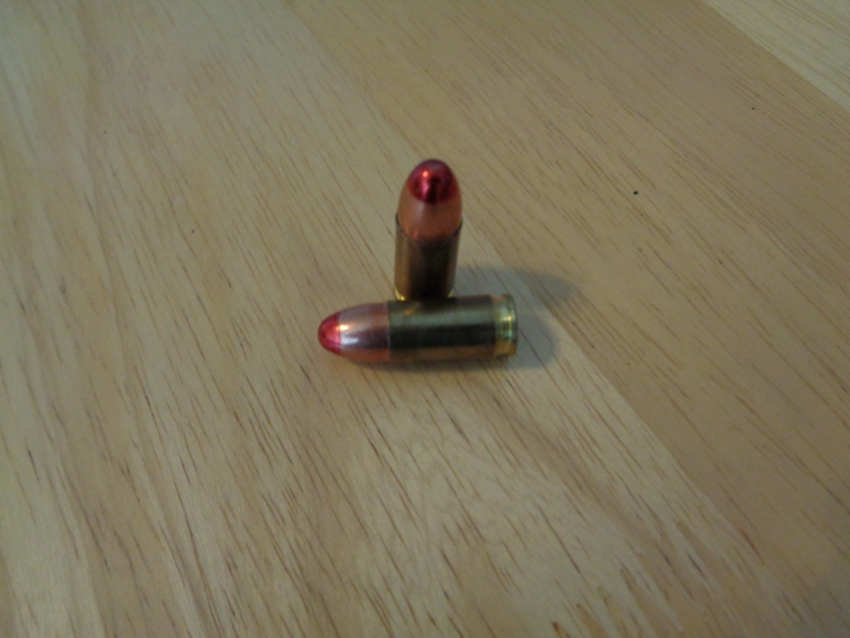 Israeli Military Industries (IMI) 9mm Red tipped brass cased tracer ammo