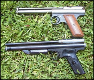 A Benjamin model 100 and a Crosman model 130