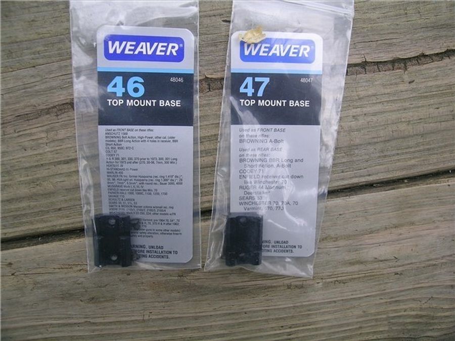 Weaver 46 & 47 Scope Base Set Winchester 70 70a 88 100 Bases For Sale ...