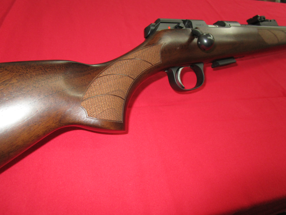 Cz 457 .22 Lr Rimfire Rifle Walnut Stock Classic Checkering Pattern 24 ...