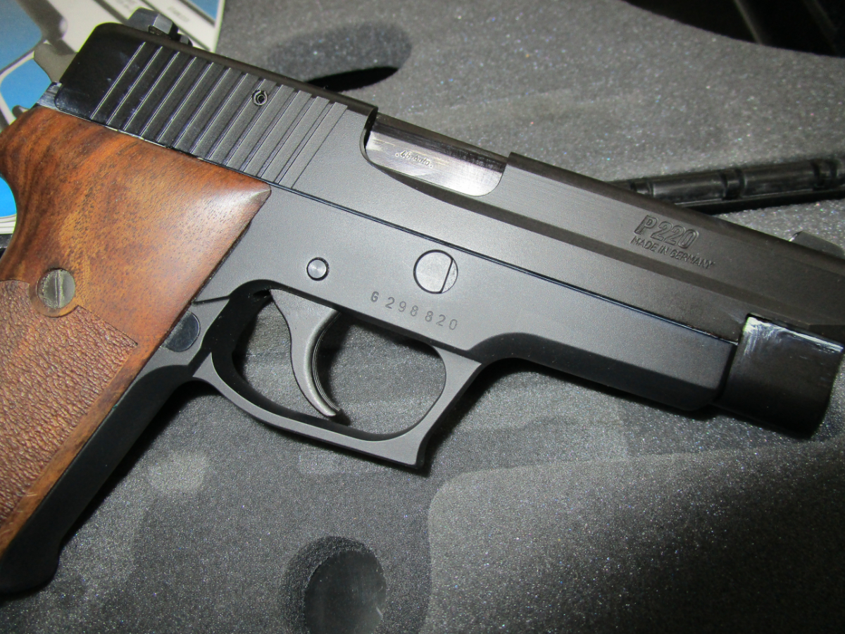 SIG Sauer Excellent Condition P-220 .45 Auto Case, Manual, 7 Clips ...