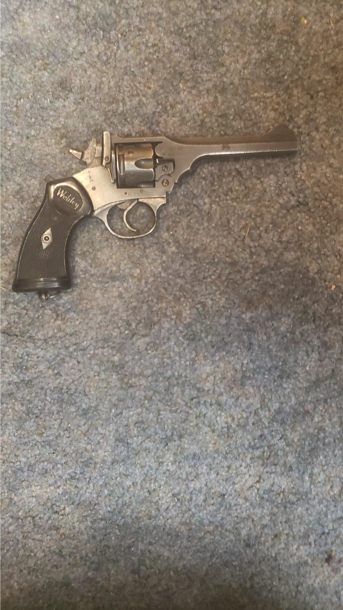 Webley & Scott .38 S&W Wwii Vintige Revolver Brake Open Type For Fast ...