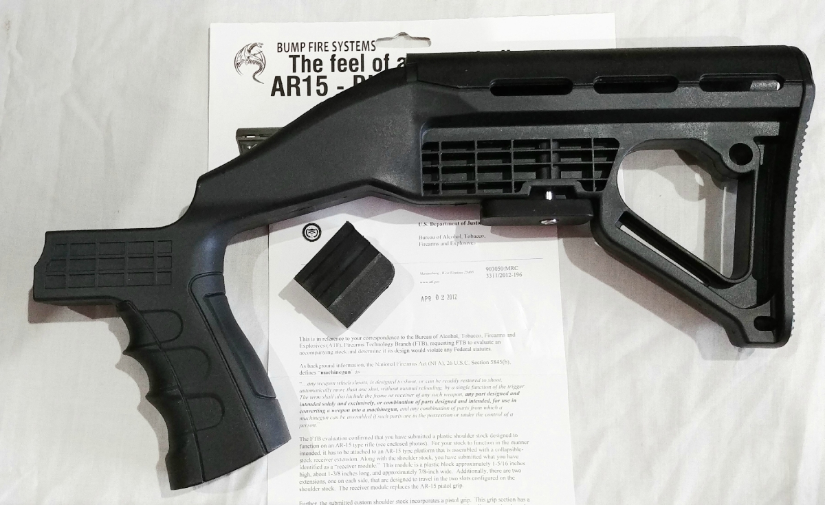 Bump Fire Systems Bump Stock For Ar15 Right Handed 5.56mm Nato For Sale ...