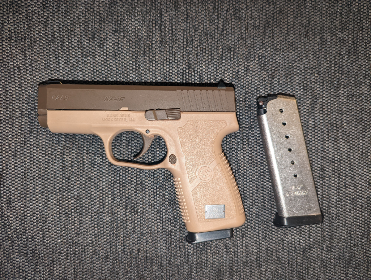 Kahr Model Cw9, 9mm, Desert Tan / Patriot Brown Cerakote Stainless ...