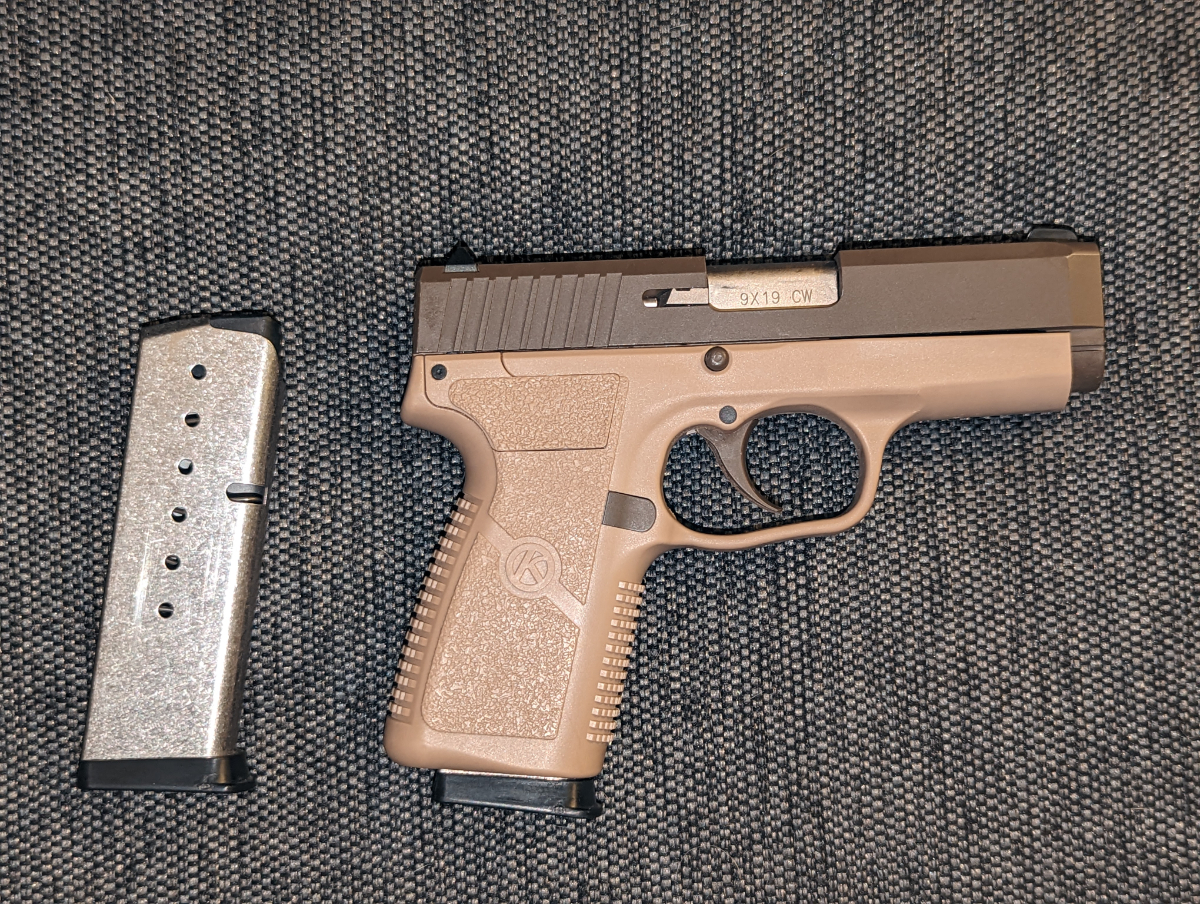 Kahr Model Cw9, 9mm, Desert Tan / Patriot Brown Cerakote Stainless ...