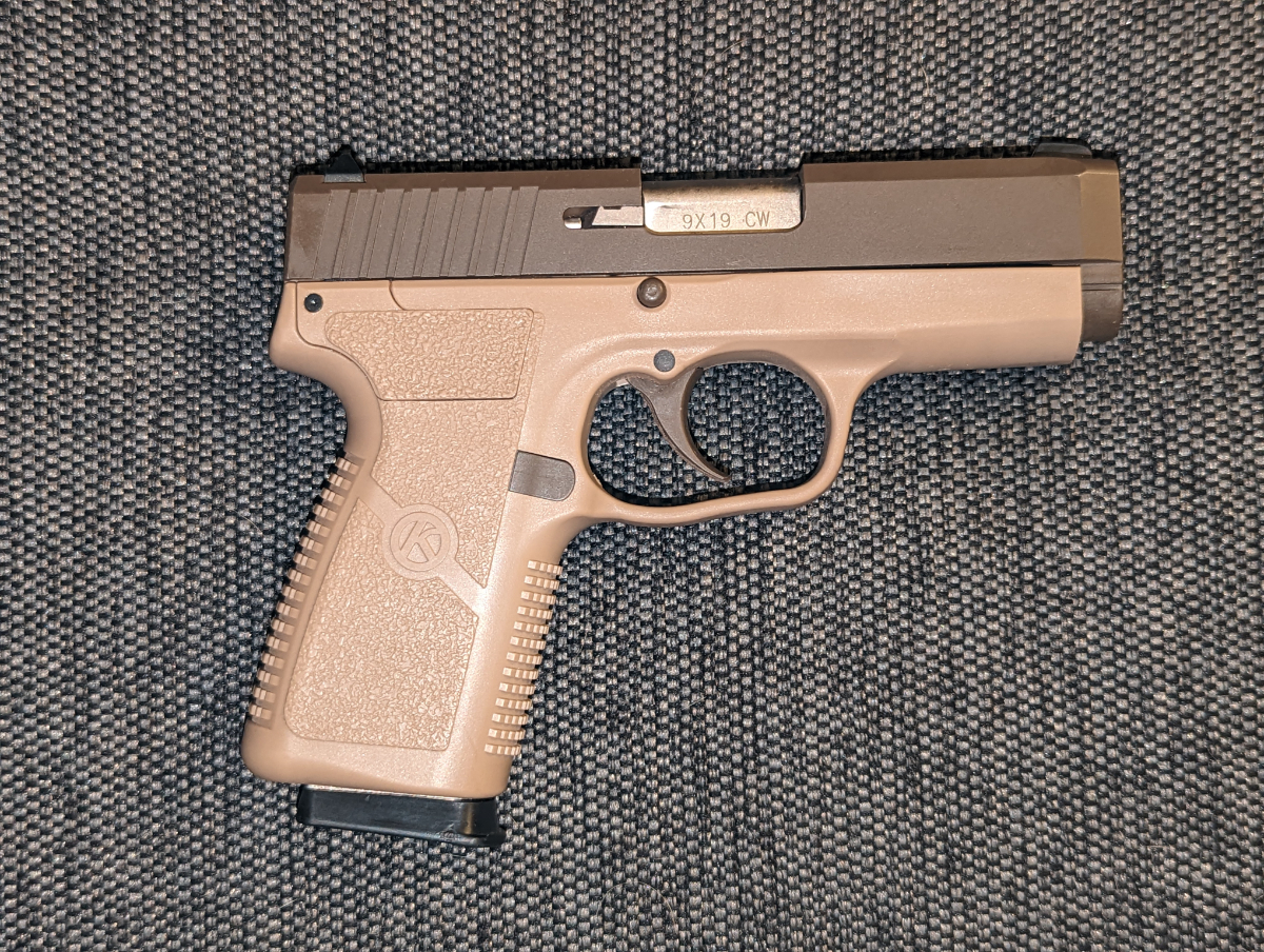 Kahr Model Cw9, 9mm, Desert Tan / Patriot Brown Cerakote Stainless ...