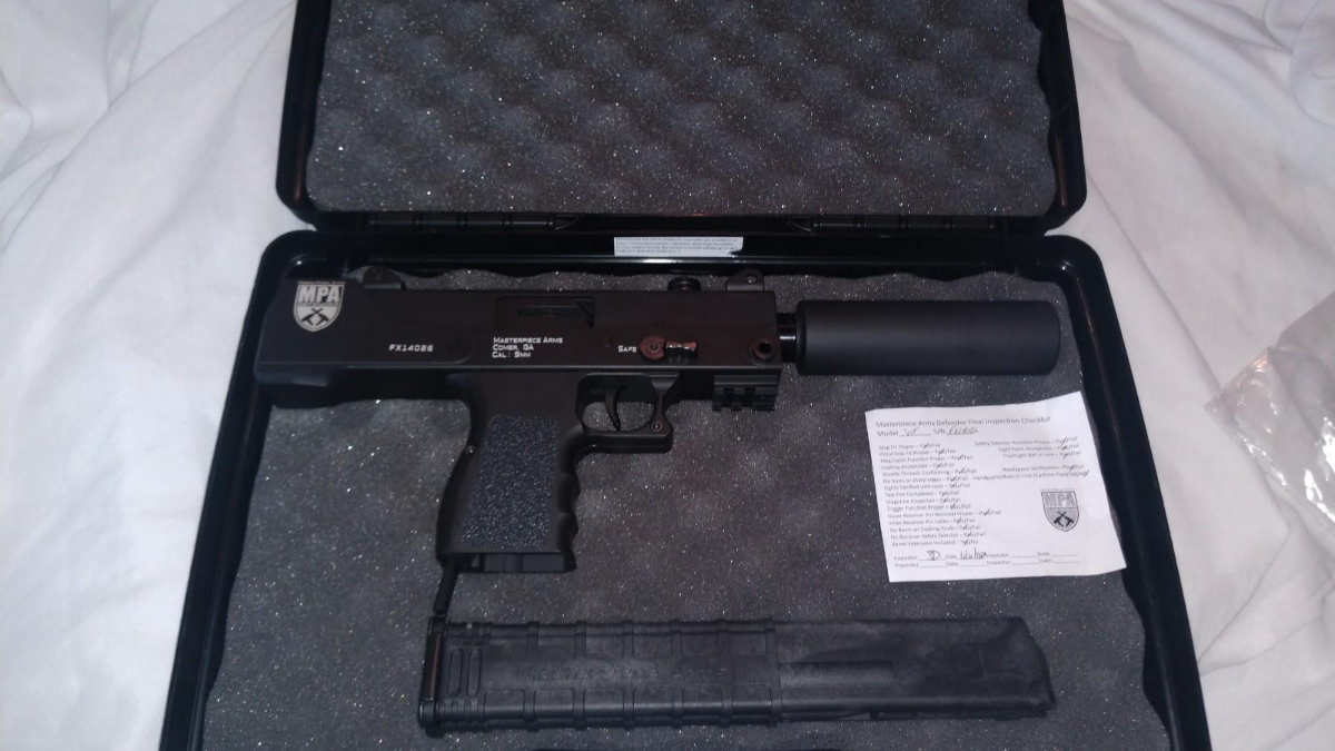 Masterpiece Arms Defender Top Cocking Tb 9mm Pistol 5.5in Nib 9mm Luger ...