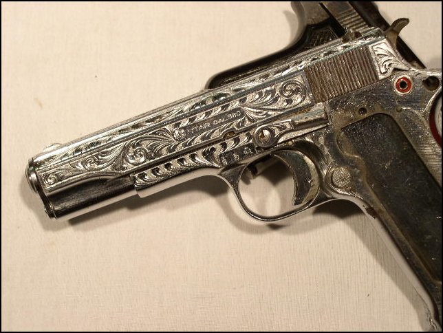 Star Mod S Super 380 Factory Engraved For Sale at GunAuction.com - 7568370