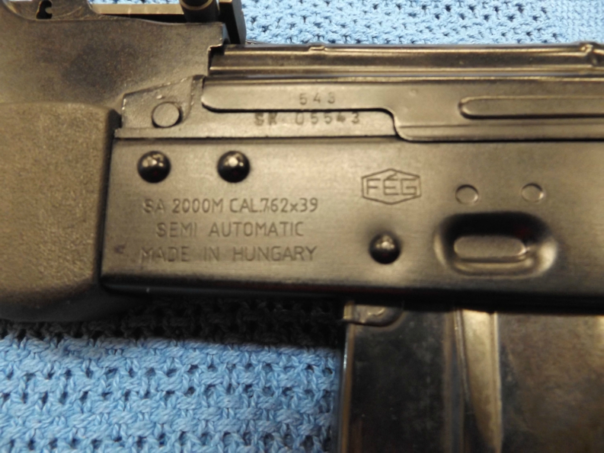 Feg Sa 2000m Ak 47 Made In Hungary. 2/10 Single Stack Mags (2183-0916 ...