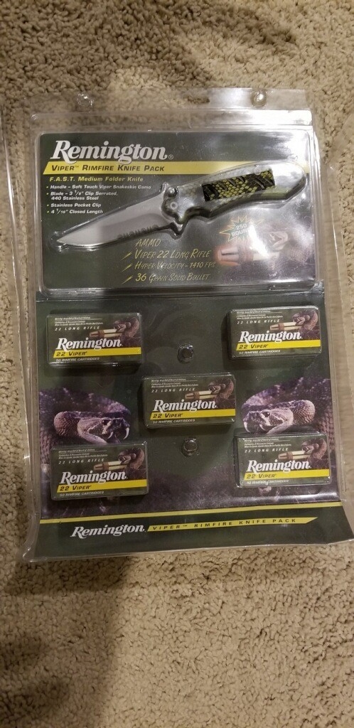 Remington Viper Rimfire Knife Pack, Viper 22 Lr - 3 Sets Total .22 Lr ...