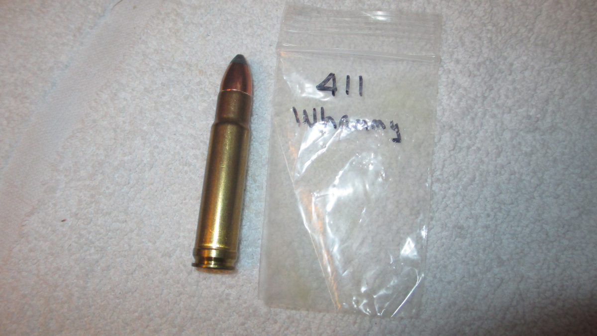A POWERFUL WILDCAT CARTRIDGE FOR A "HAND CANNON" 411 WHAMMY 17255008 ...