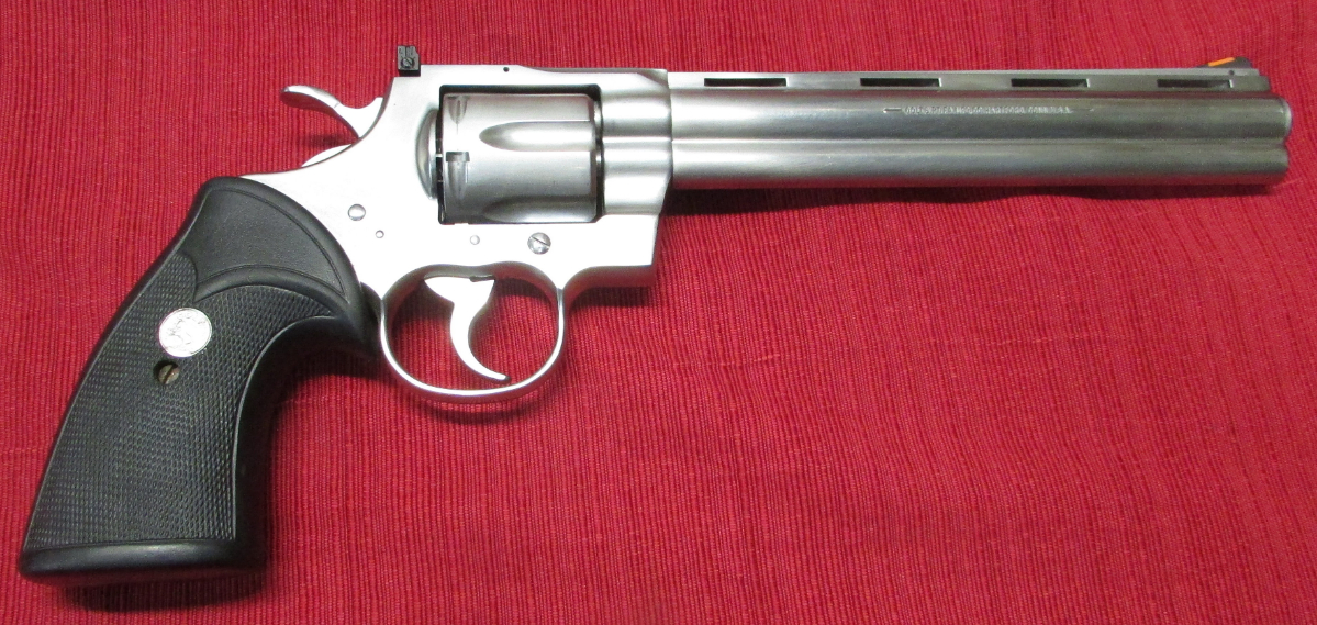 Colt Python Stainless Steel 8" Barrel W/Soft Case .357 Magnum For Sale ...