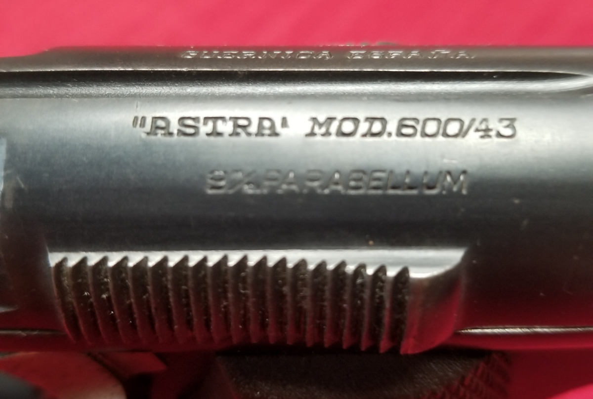 Astra Model 600/43 Excellent Condition 9mm Luger For Sale at GunAuction ...