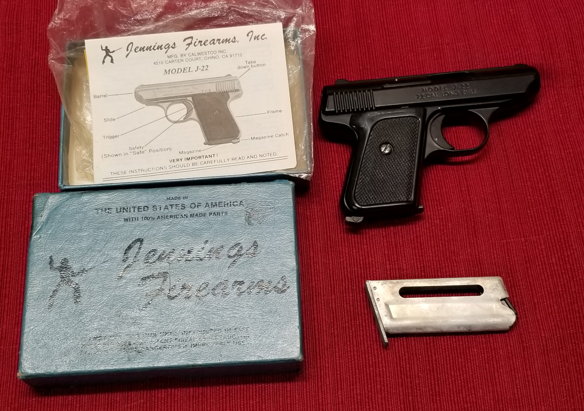 Jennings Firearms Model J-22 W/Original Box, Manual And 2 Magazines .22 ...