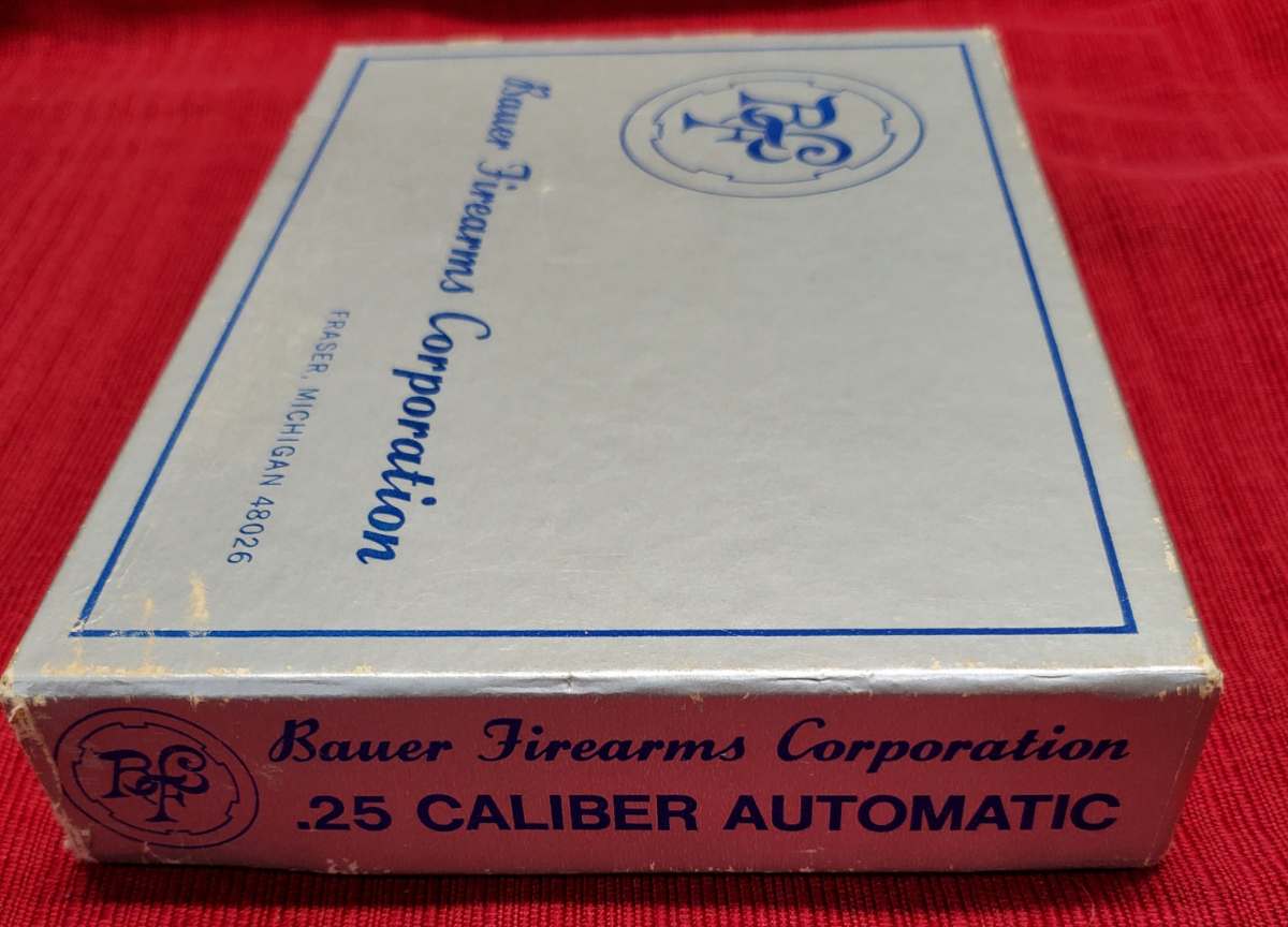 Bauer Firearms Model 25 Ssp W/Box, Soft Case, One Magazine And Manual ...