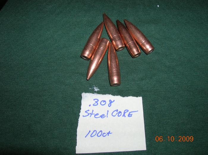 100ct. 147gr. .308 Steel Core Bullets For Sale at GunAuction.com - 9533211