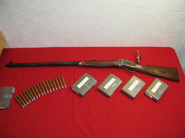 1874 Sharps Quigley .45-120 Cimarron By Pedersoli W-5 Boxes Of Ammo No ...