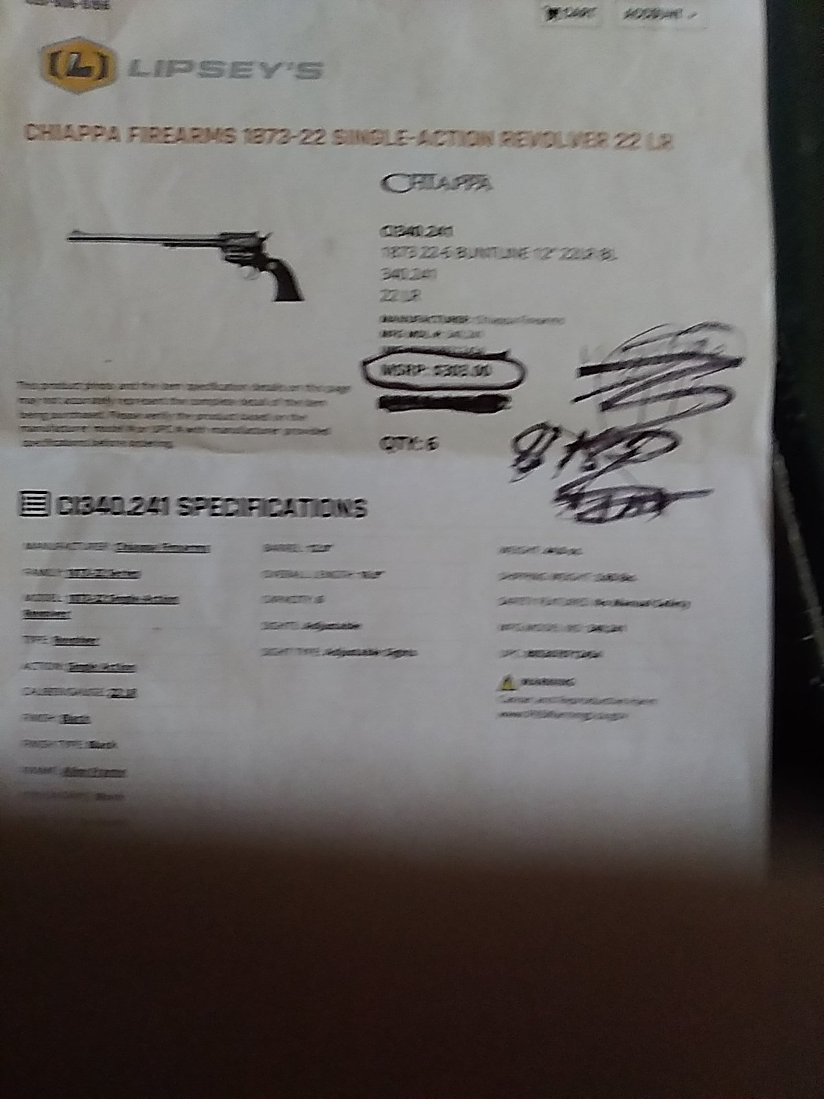 Chiappa New In The Box Is A 22 Cal Revolver With A 12 Inch Barrel Made ...