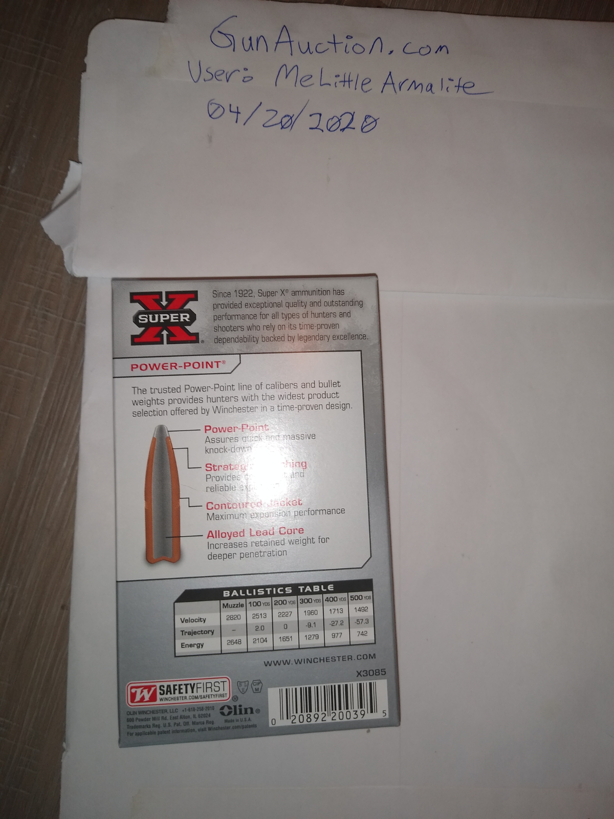 308 Win/7.62x51 - 20 Rnd - Winchester Powerpoint 150gr - Deer/Elk Load ...
