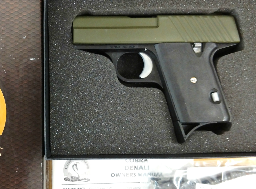 Cobra Enterprises Nib Green And Black Polymer Frame Denali Cc Pistol ...