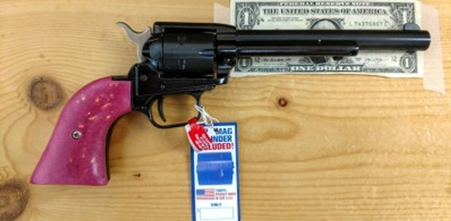 Heritage Mfg Inc Nib Combo Revolver W/Custom Pink Grips-Ca Legal For ...