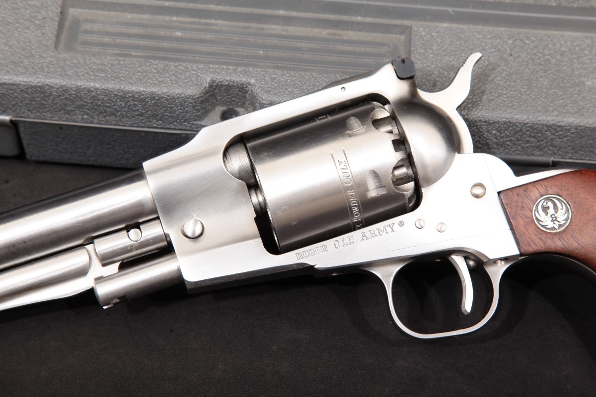Ruger Old Army, Stainless 7 1/2" 6-Shot Single Action Percussion Cap ...