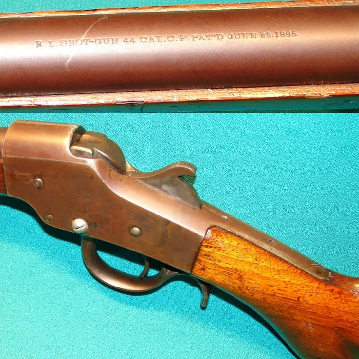H&R Single Shot Shotgun.... Xl Shot-Gun 44 Cal Cf Patd June 23 1885 ...