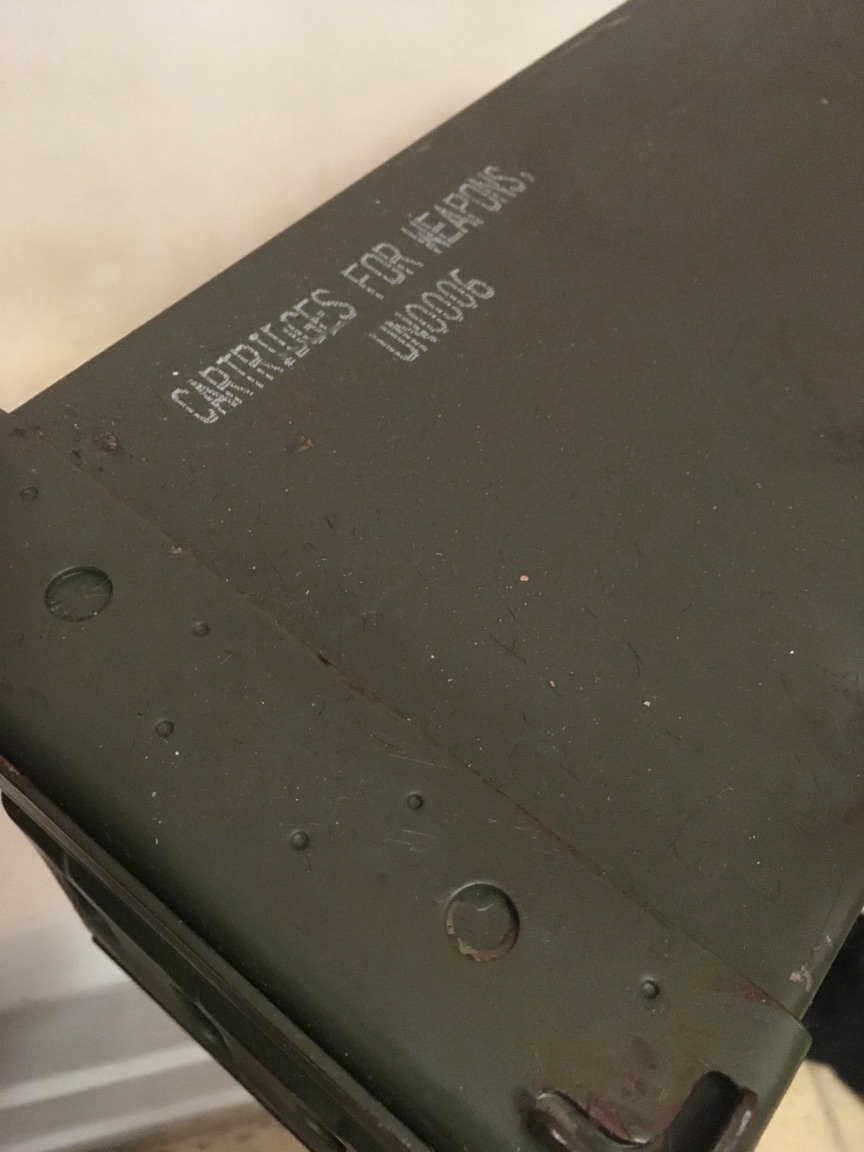 Ammo Can, Pa-120, From Mk-19, 40 Mm Grenade Launcher. 17.5" X 9.5" X 5. ...