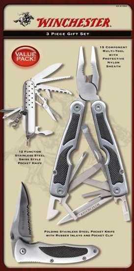 WINCHESTER 3/PC MULTI-TOOL + 2/KNIVES GIFT SET NEW