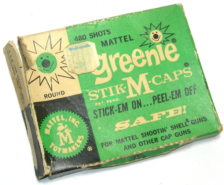 1958 Mattel Greenie Stik-M-Caps 480-Cap Empty Box For Sale at ...