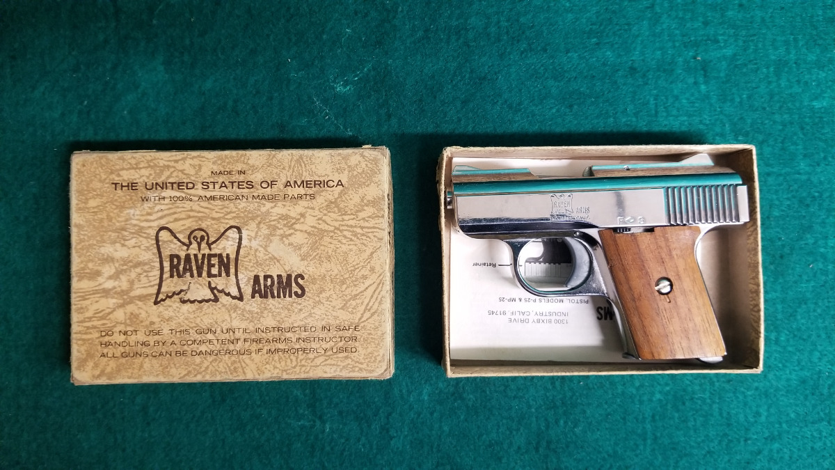 Raven Arms Mod. Mp-25 Chrome Plated 2.5 Inch Barrel W-One Mag Nice Bore ...