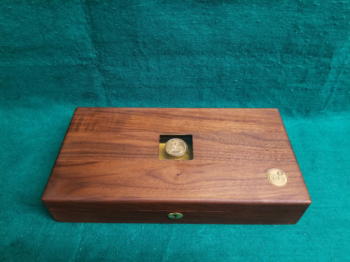 Colt Single Action Army Nra Centennial Collector Wooden Case W-Key For ...
