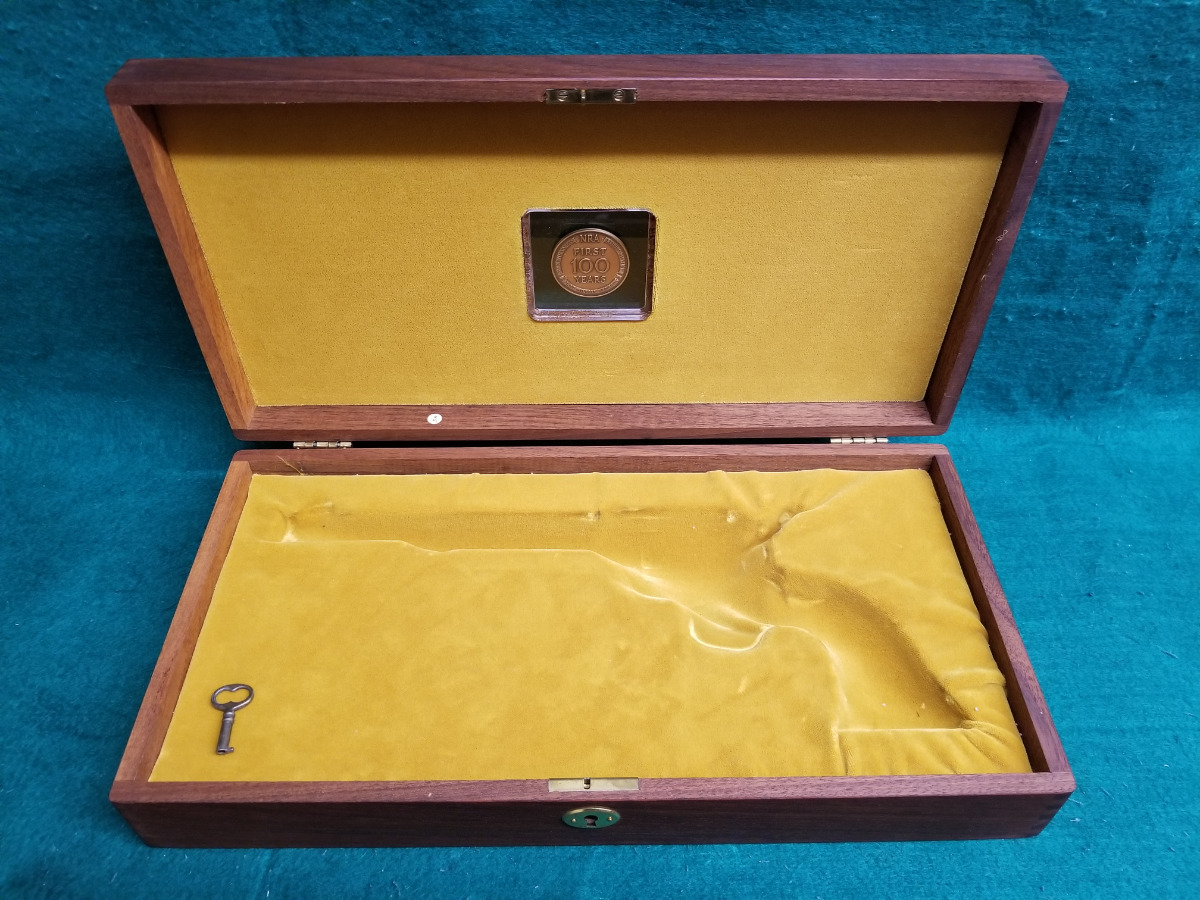 Colt Single Action Army Nra Centennial Collector Wooden Case W-Key For ...