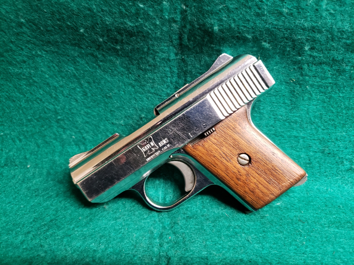 Raven Arms Model Raven Mp-25. Nickel Plated Pocket Pistol. Works Well ...