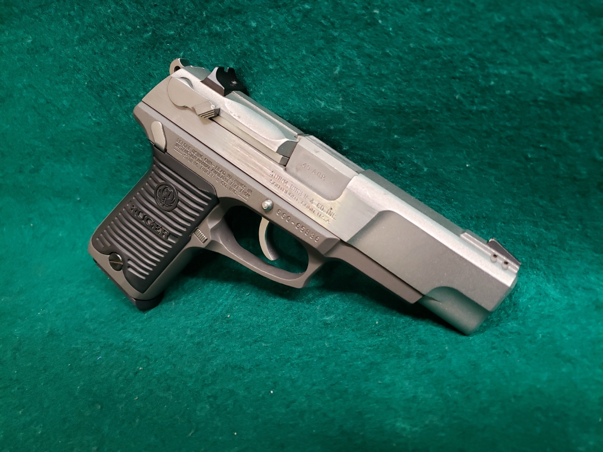 Ruger P90dc. Stainless. 4.5 Inch Barrel. Double Action. W-Owners Manual ...