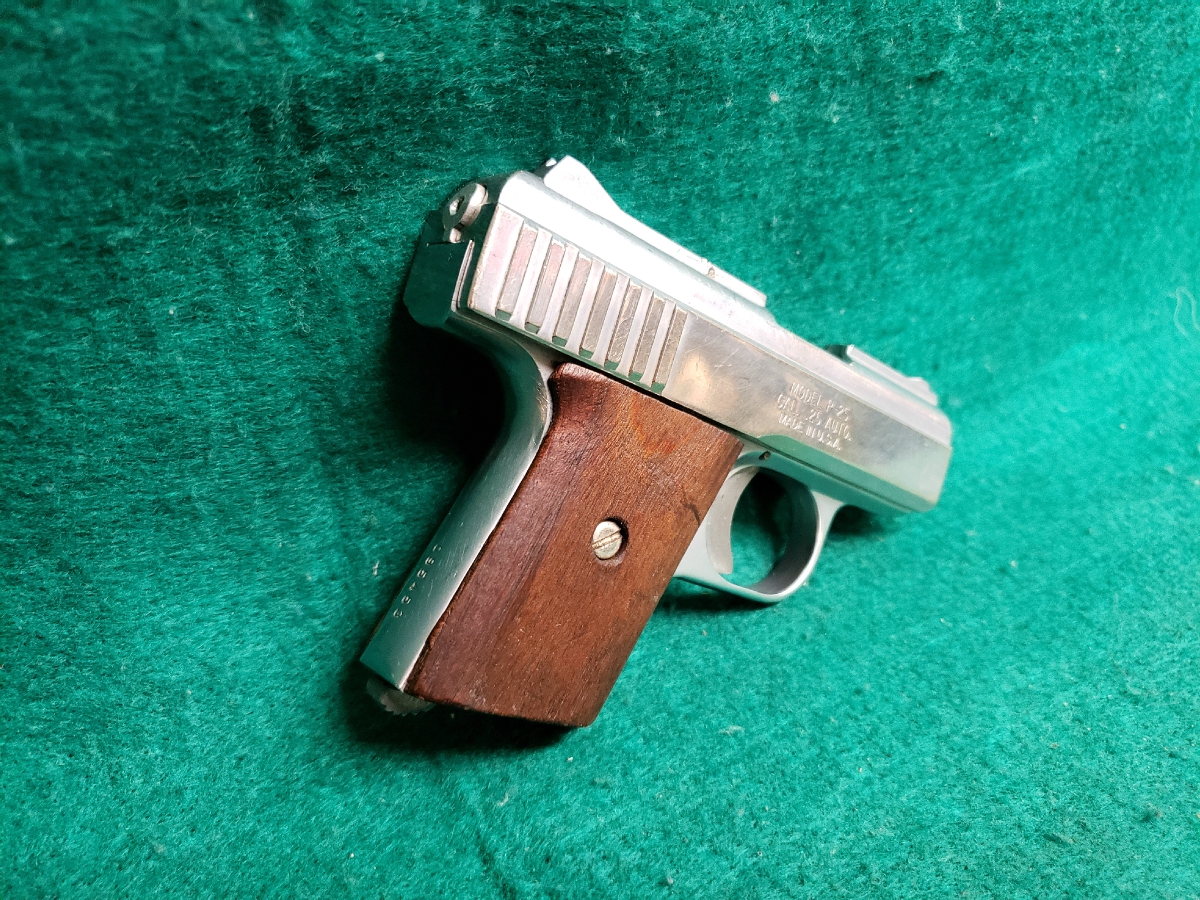 Raven Arms Model P-25. Chrome Pocket Gun. 2.5 Inch Barrel. W-One ...