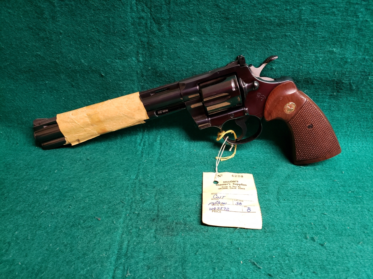 Colt Python - Blued. 8 Inch Target Model. Unfired In Original Box. Mfg ...