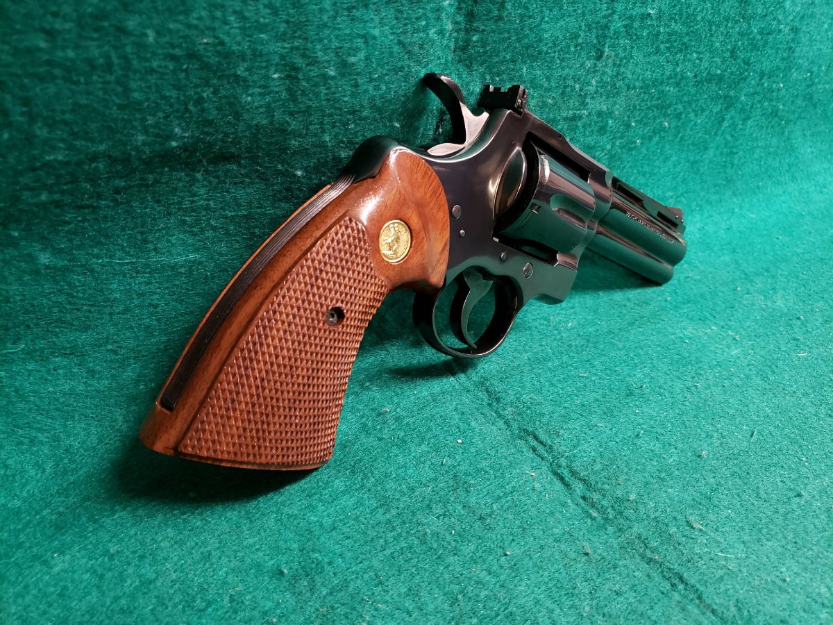 Colt Python - Blued. 4 Inch Barrel. Original Grips. W-Owners Manual ...