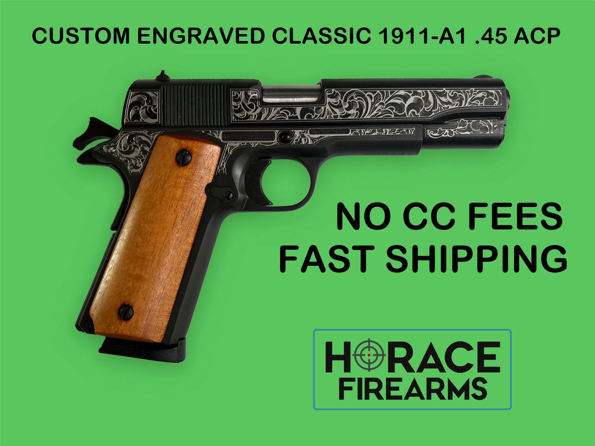 Rock Island Armory Beautiful Custom Deep Engraved Classic M1911-A1 GI ...