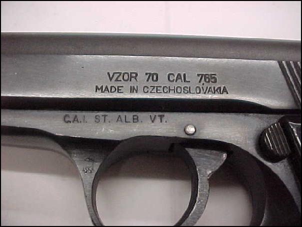 Czechoslovakia Vzor 70 Cal. 7.65 (.32 Acp) Semi Auto Pistol For Sale at ...