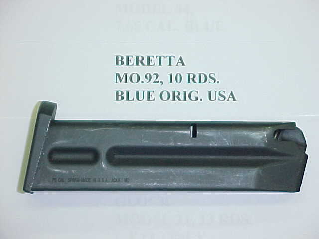 BERETTA, MO. 92, 9MM, MAGAZINE, 10 RDS., ORIGINAL
