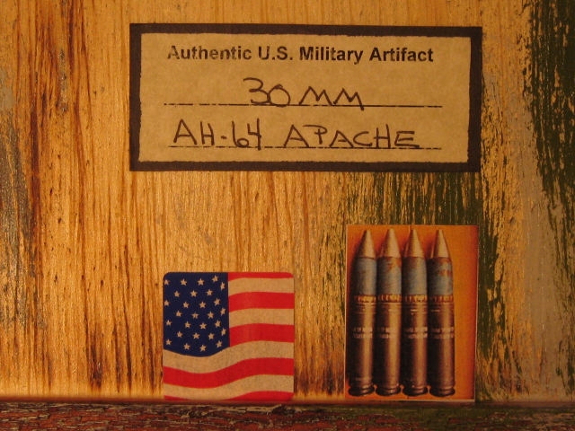 30MM Display US Military AH-64 Apache TP M788 Iraq 13770959 ...