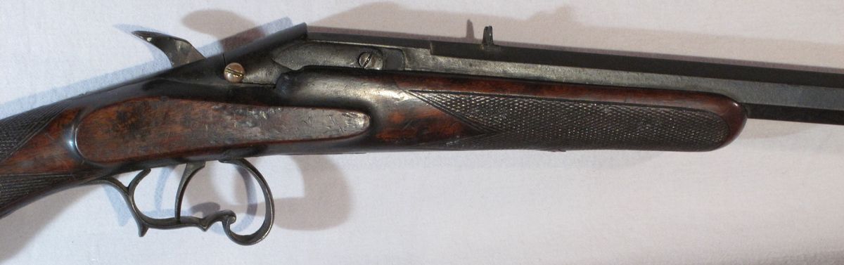 Flobert Antique Rifle, Single-Shot, Lifter-Action, Octagonal Barrel ...