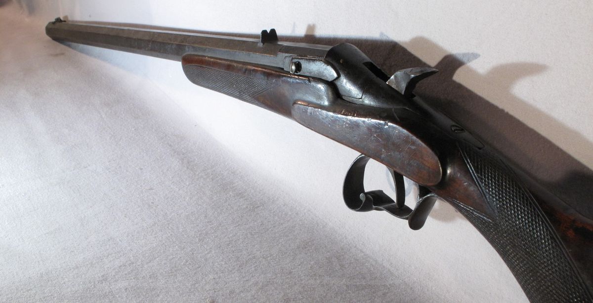 Flobert Antique Rifle, Single-Shot, Lifter-Action, Octagonal Barrel ...