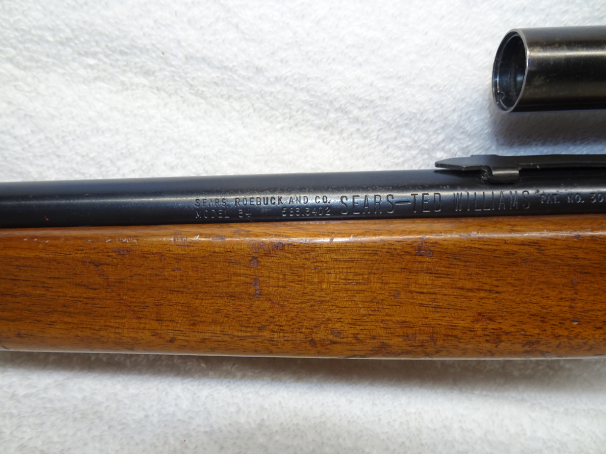 Sears Ted Williams Model 34 , 22 caliber, semi-auto and scope .22 LR ...