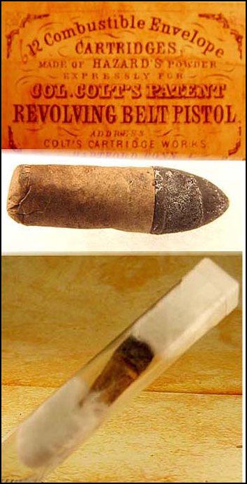 One Cartridge, 36 Colt, Paper, Combustible (S-162)