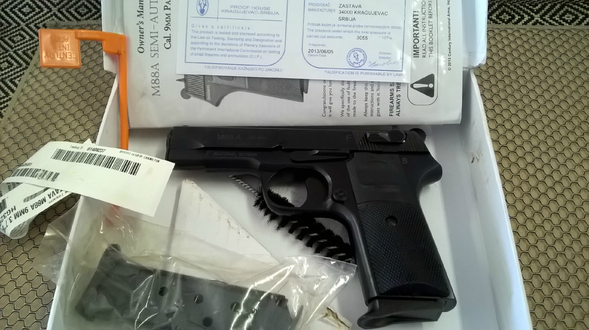 Zastava Arms Zastava M88 9mm In Brand-New, In-The-Box Condition, Low ...