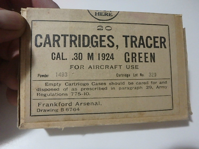 1926 Full Box 30-06 Green Tracers For Aircraft Use .30-06 Springfield ...
