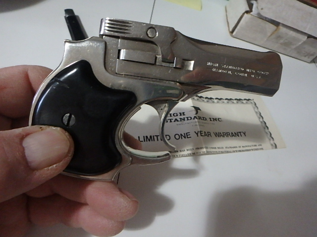 22 High-Standard Nickel Plated Derringer .22 Lr For Sale at GunAuction ...