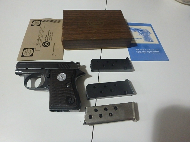 Colt Junior 25 Auto 25 Colt Semi Auto Colt Junior In Box 3 Mags Papers ...